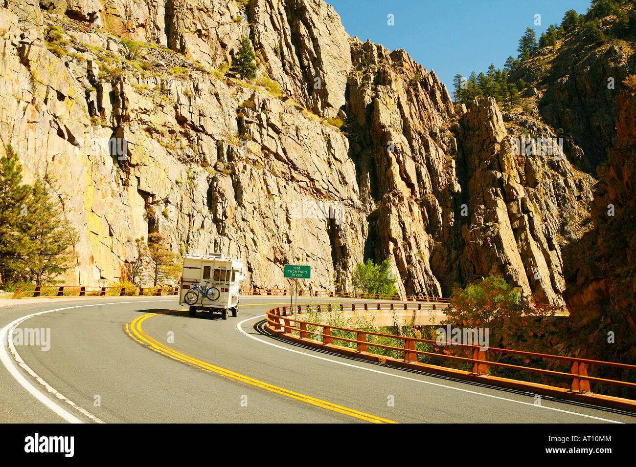 Higway 34 through Roosevelt National Forest, Colorado Stock Photo - Alamy
