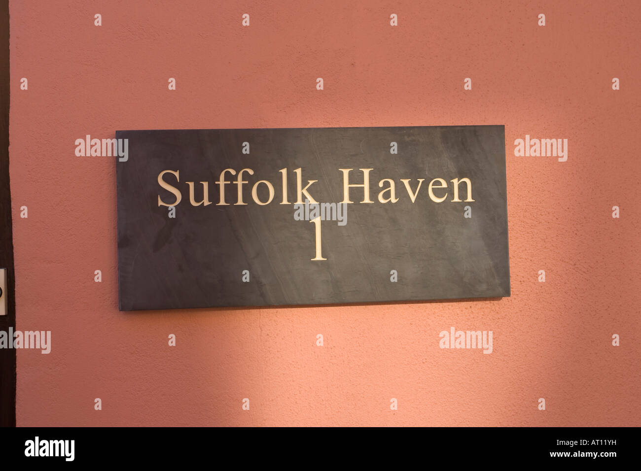 Suffolk Haven house sign in Suffolk, UK Stock Photo - Alamy