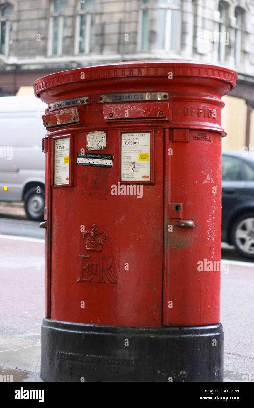 red mailbox in London Stock Photo - Alamy