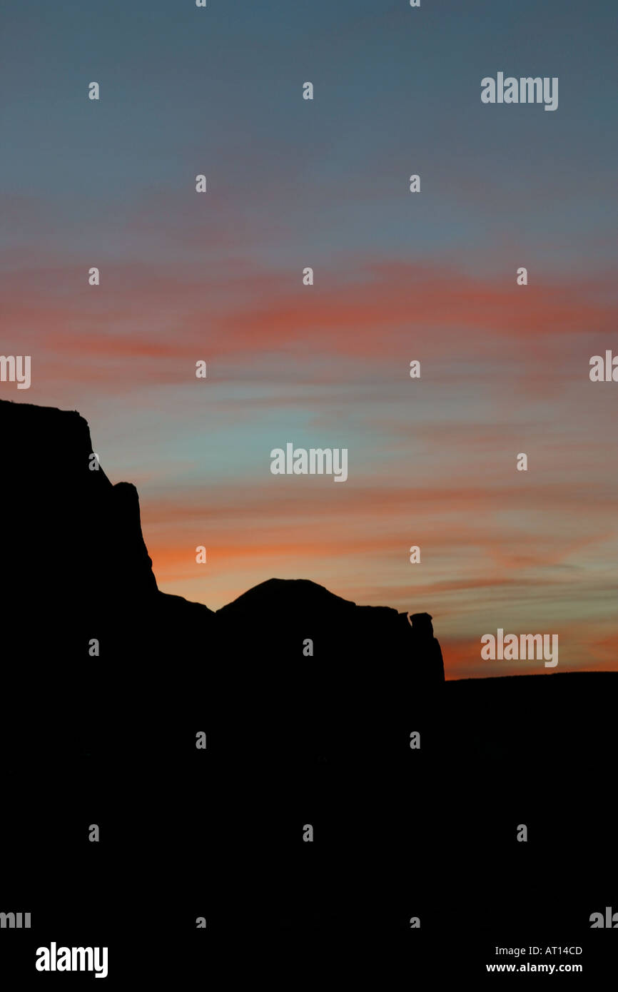 Monument Valley at sunset Stock Photo - Alamy