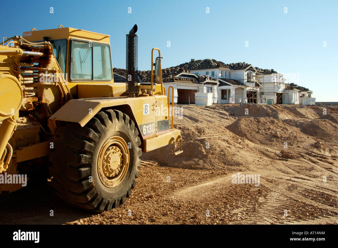 Details of new home construction in a new residential development in ...