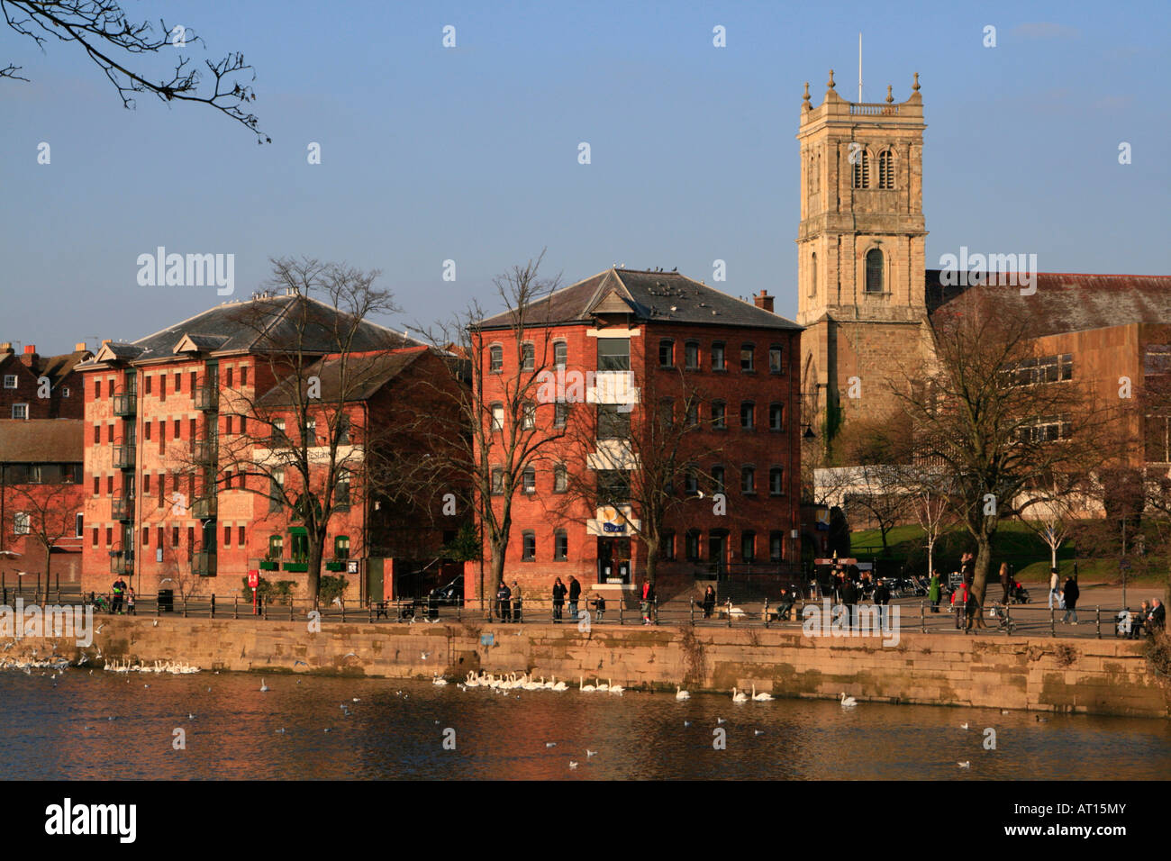 worcester town centre river severn worcestershire england uk gb Stock ...