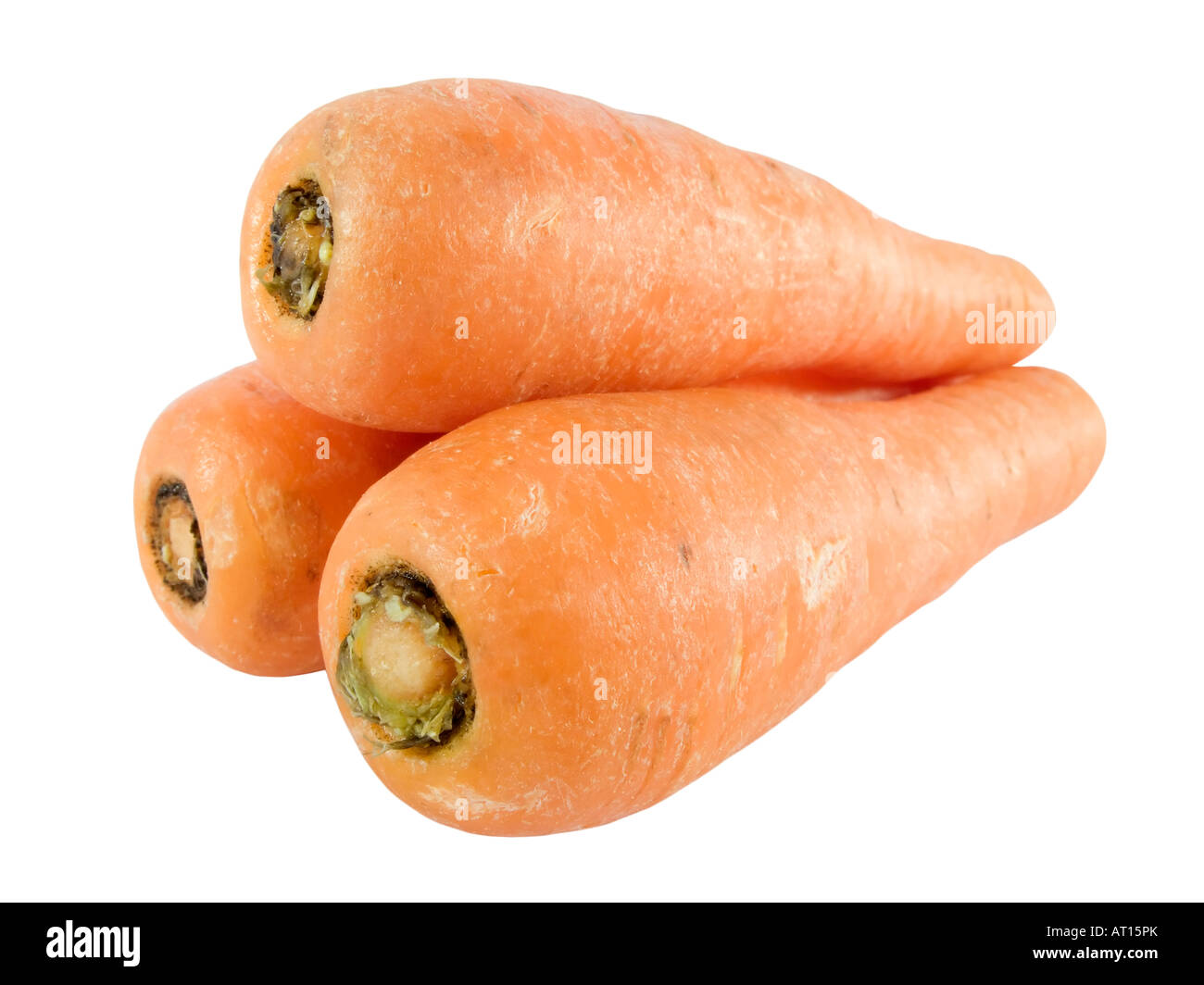 Three ripe carrots isolated on white Stock Photo - Alamy