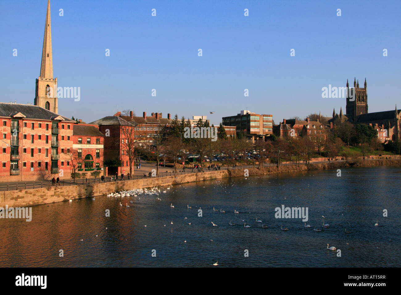 worcester town centre river severn worcestershire england uk gb Stock ...