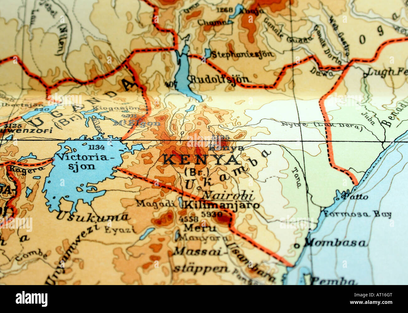 Maps of kenya hi-res stock photography and images - Alamy
