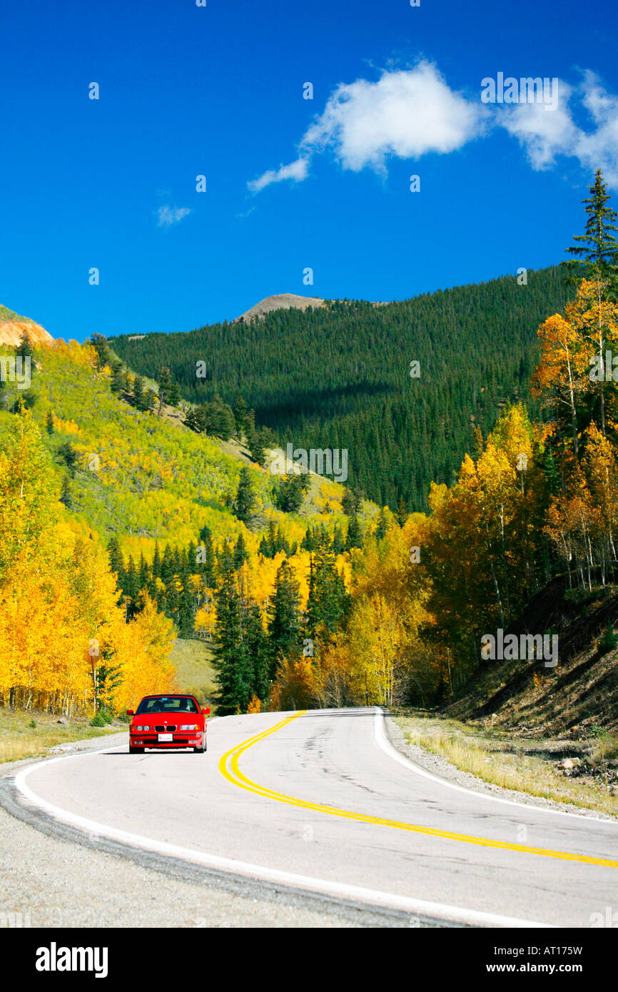 Ascent to Slumgullion Pass on Highway 149, Uncompahgre National Forest ...