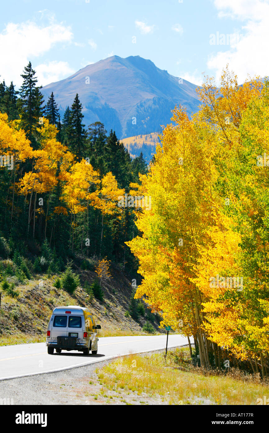 Ascent to Slumgullion Pass on Highway 149, Uncompahgre National Forest ...