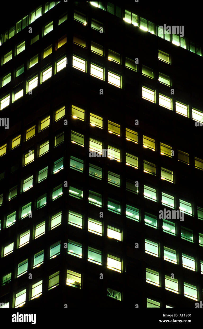 office block at night Stock Photo - Alamy