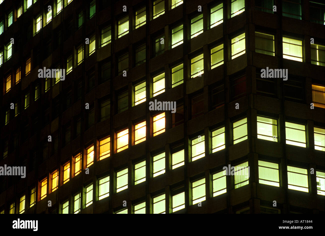 office block at night Stock Photo - Alamy
