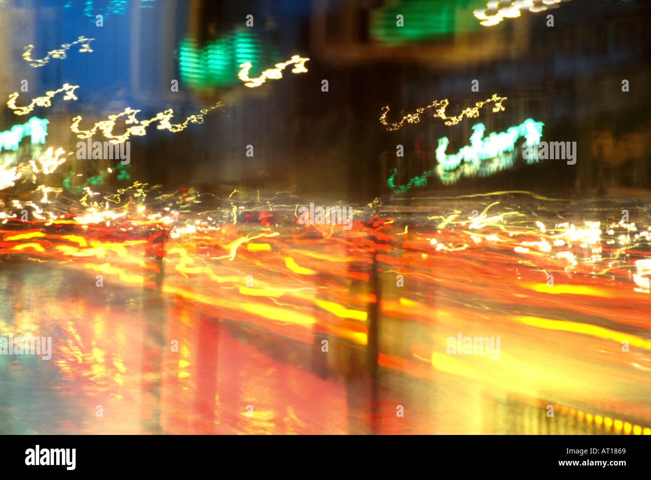 Streaming traffic car lights at night Stock Photo - Alamy