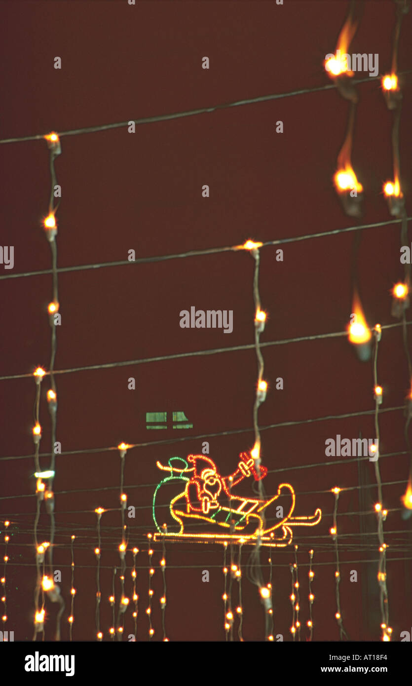 father christmas lights Stock Photo - Alamy
