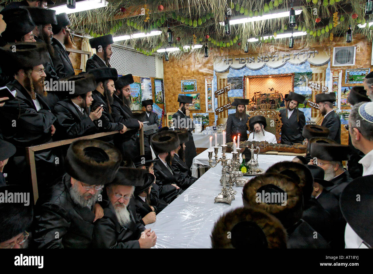 A Tish with the Rebbe a gathering of the Hasidim with their Rebbe Stock ...
