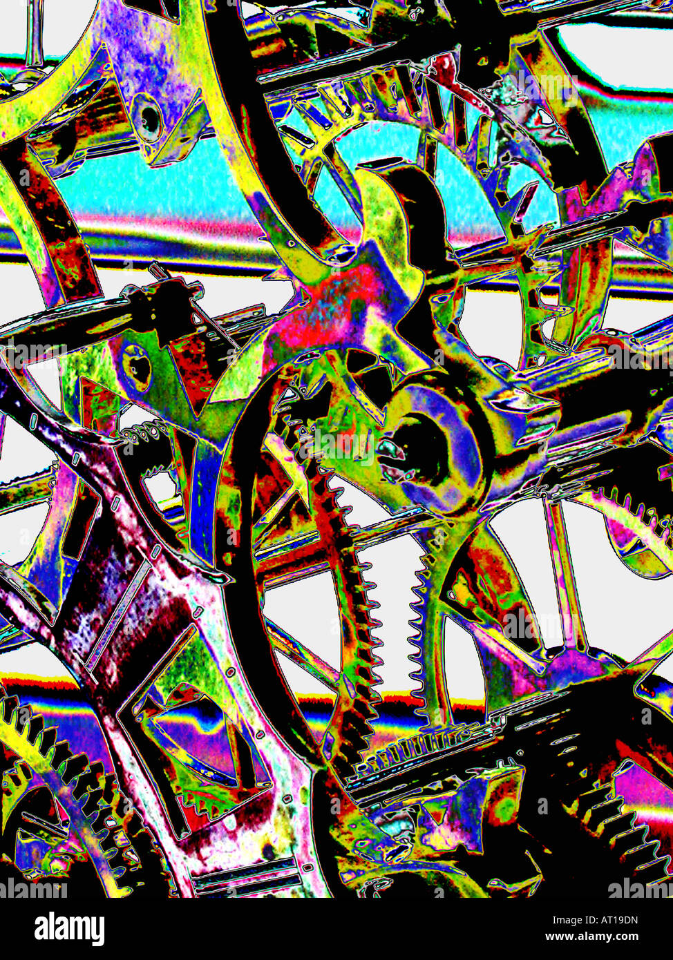 Skeleton clock detail, abstract Stock Photo - Alamy