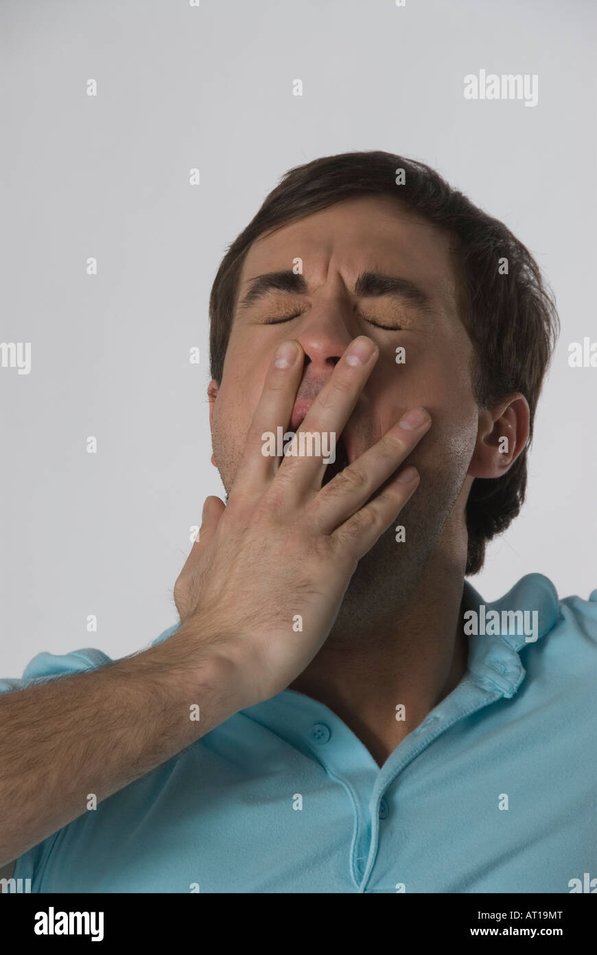 Exhausted young slim woman yawning hi-res stock photography and images ...