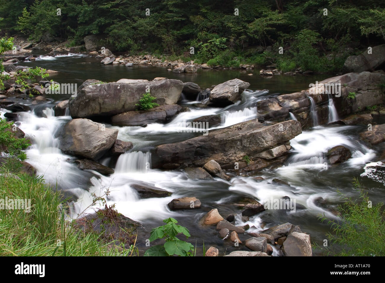 Waterfall on the Cheoah River Nantahala National Forest Stock Photo - Alamy