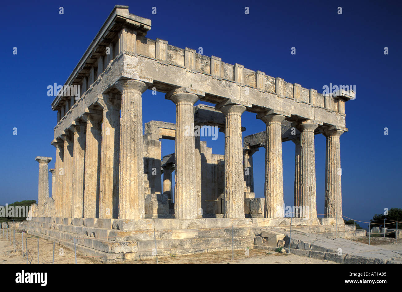 Aphaia Temple, Egina, Greece Stock Photo - Alamy