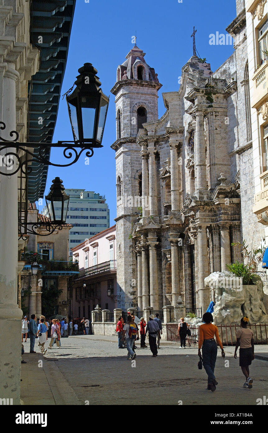 Cuba Havana Catedral de San Cristobal side JMH0130 Stock Photo - Alamy