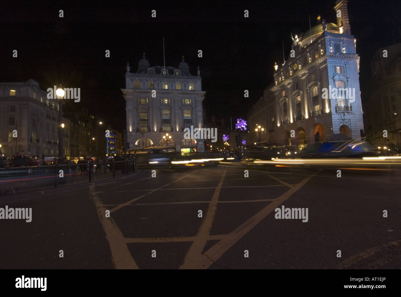 Piccadilly circus at night London UK Stock Photo - Alamy