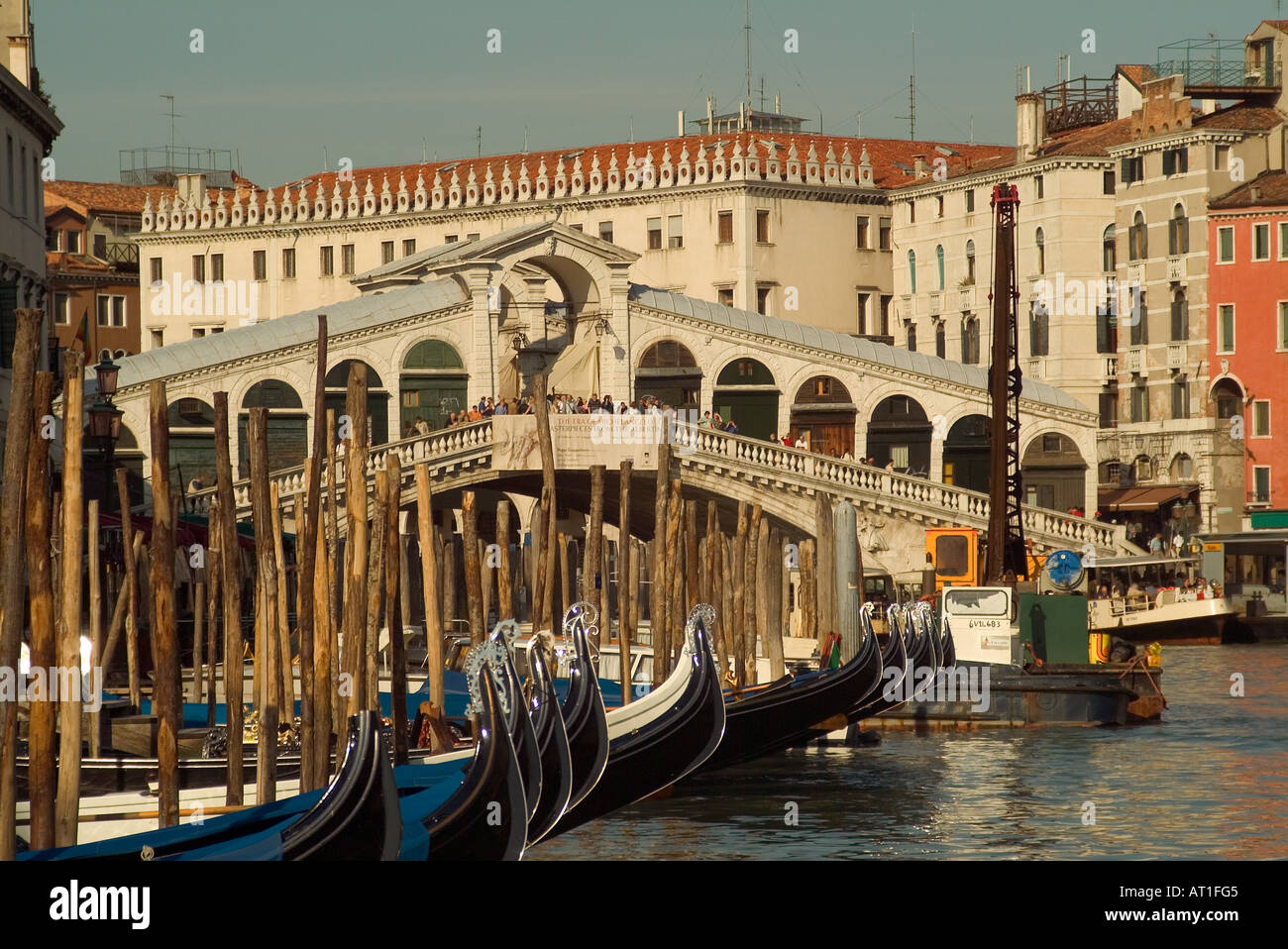 Gondolas line the waterways in venice hi-res stock photography and ...