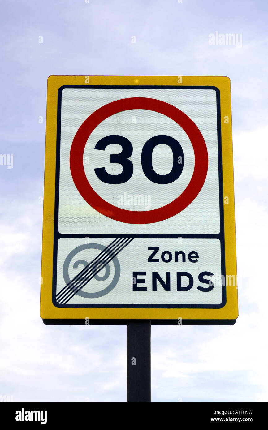 30mph road sign in England Stock Photo - Alamy