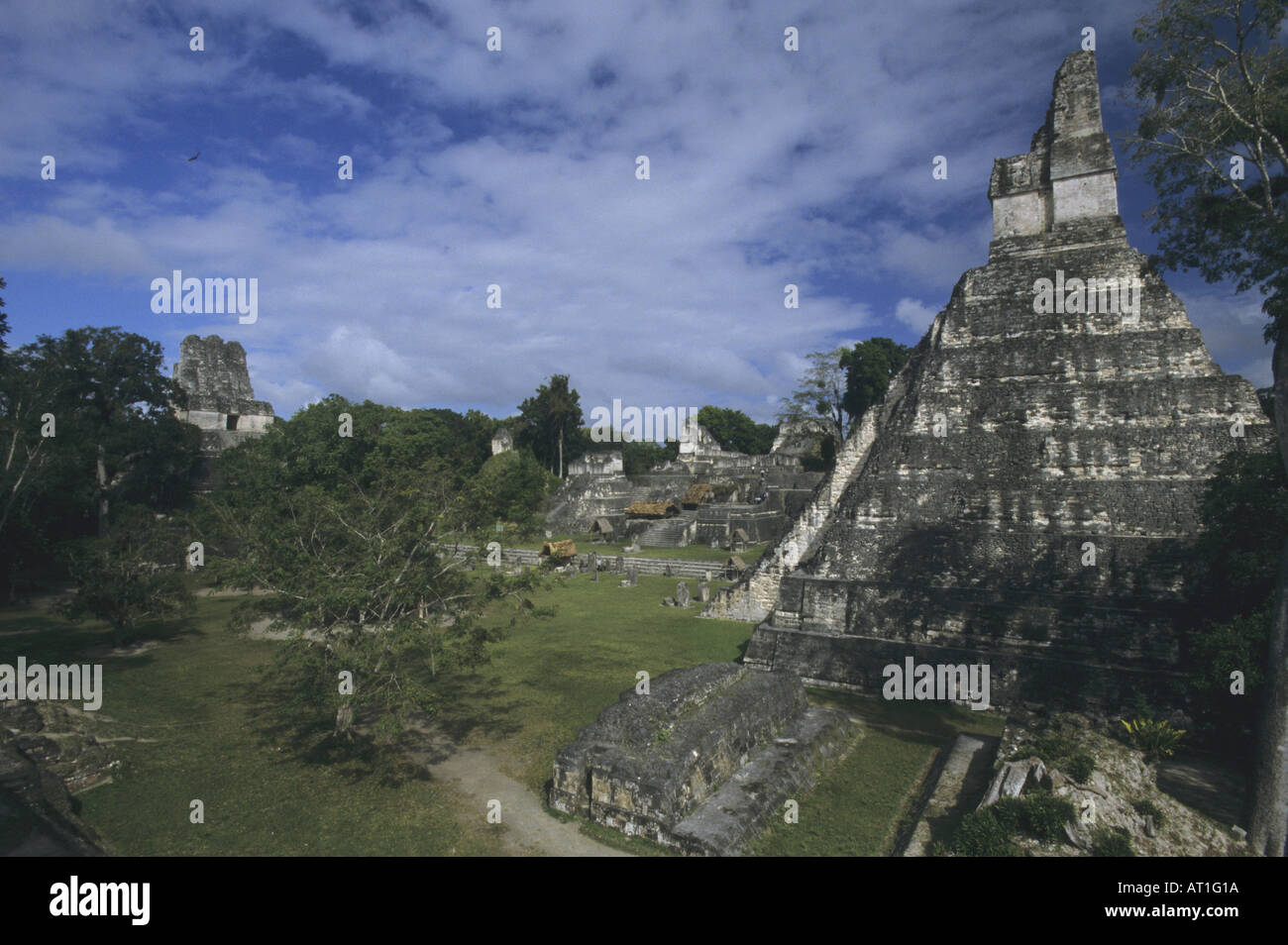 Central acropolis Temple I Big Jaguar Temples of Tikal Peten Guatemala ...
