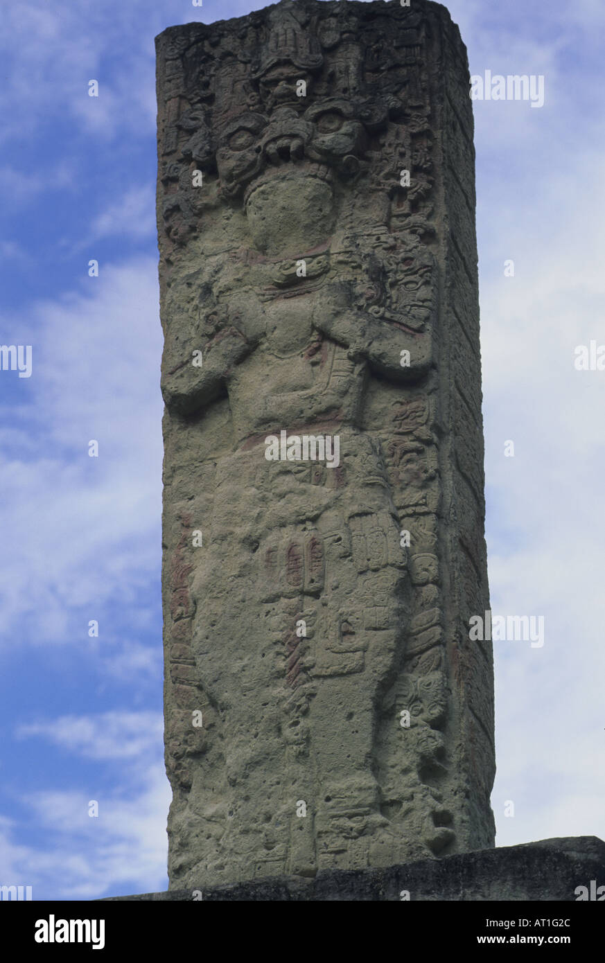 Maya stela Mayan ruins of Copan Honduras Stock Photo - Alamy