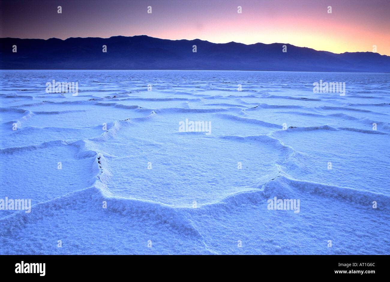 Salt polygons in Death Valley National Park California USA Stock Photo ...