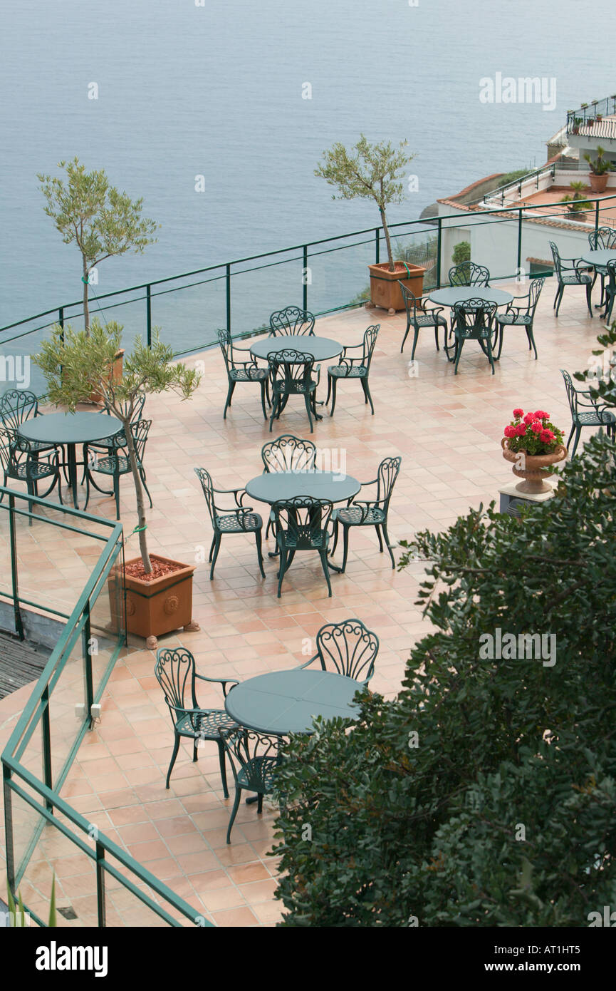 Europe, Italy, Campania (Amalfi Coast) POSITANO: Cafe Tables Stock ...