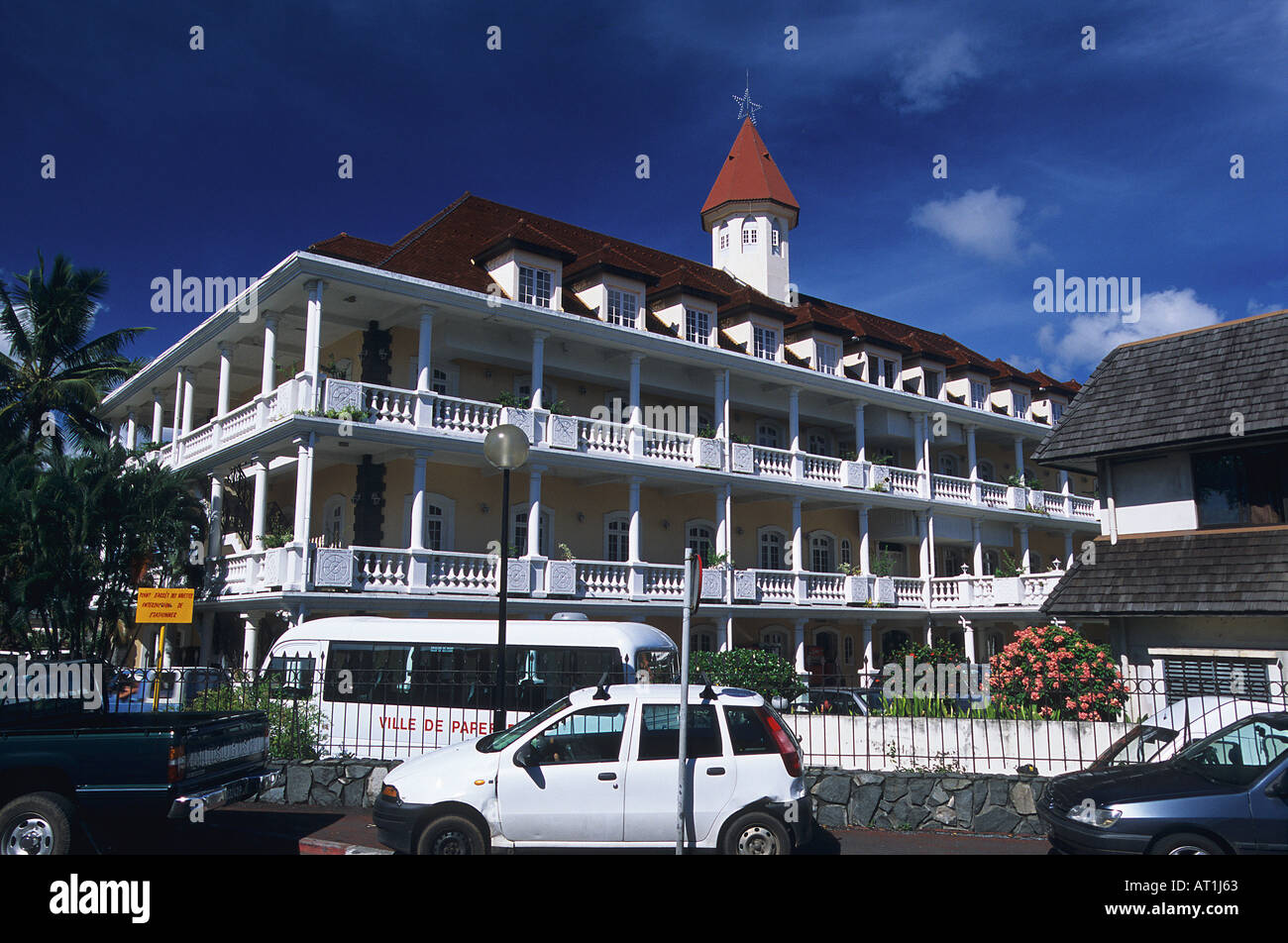 Town Hall Papeete Tahiti French Polynesia Stock Photo - Alamy