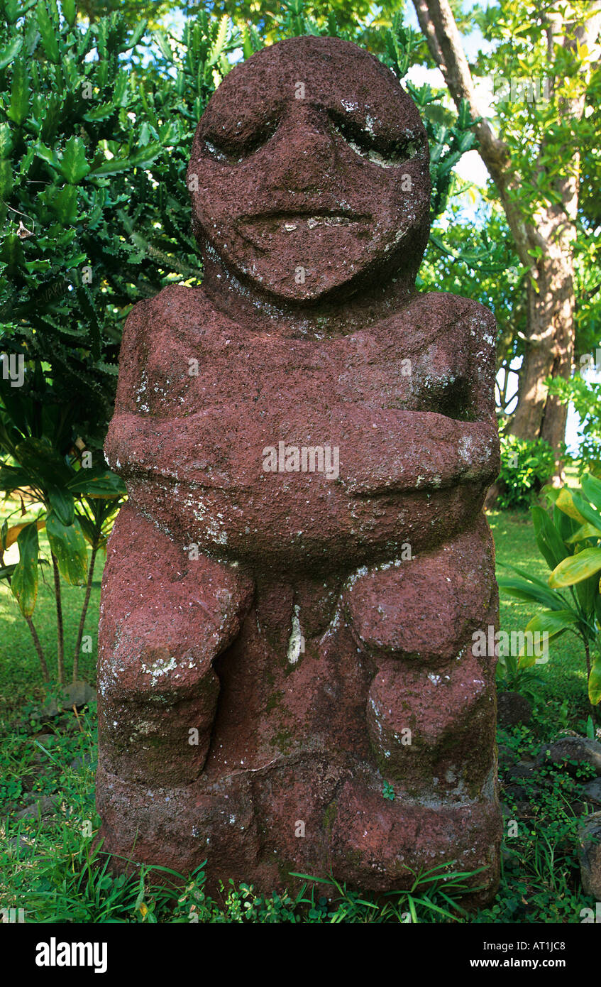 Tiki French Polynesia Stock Photo - Alamy