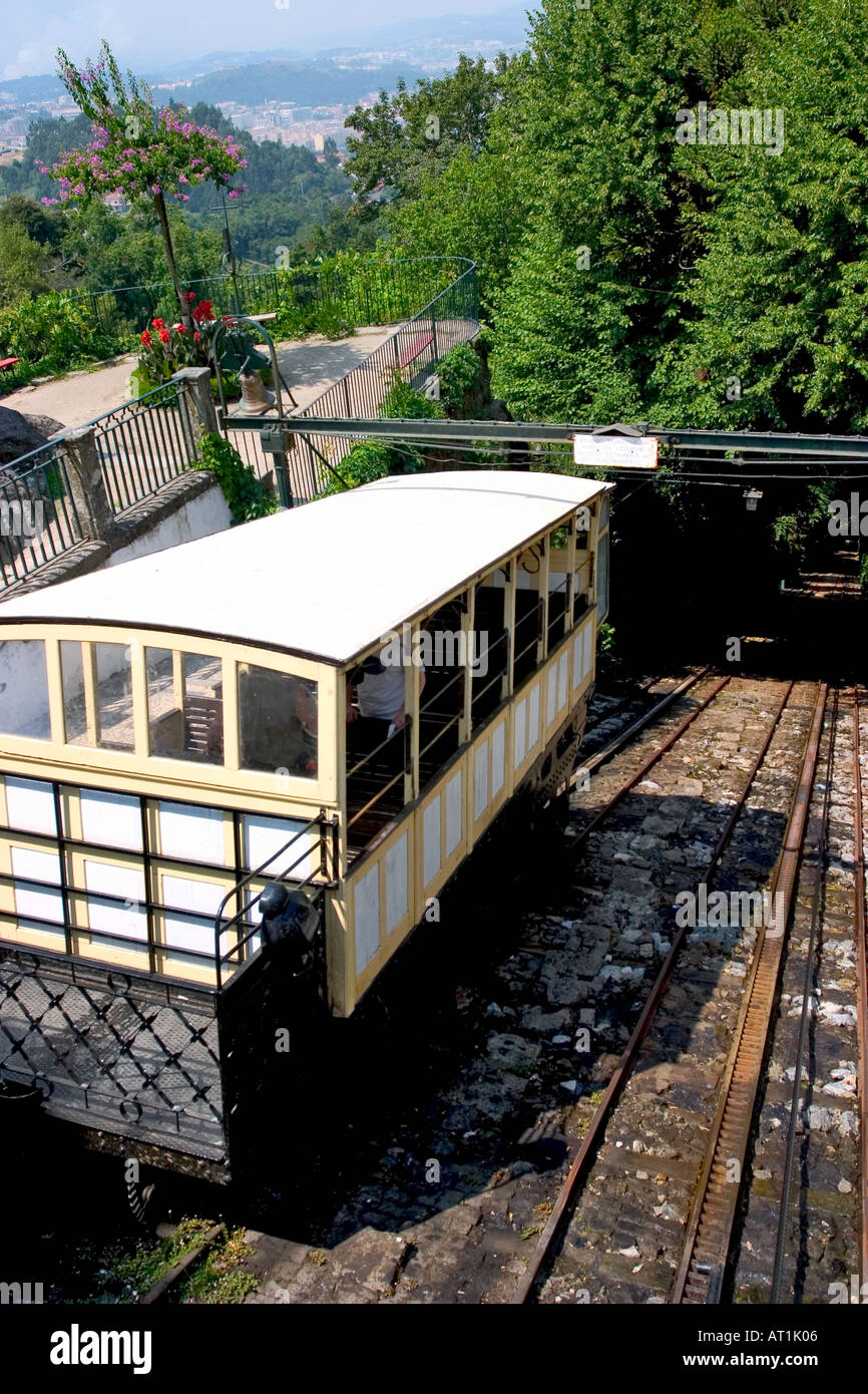 Funicular railway at Bom Jesus Braga Portugal Stock Photo - Alamy