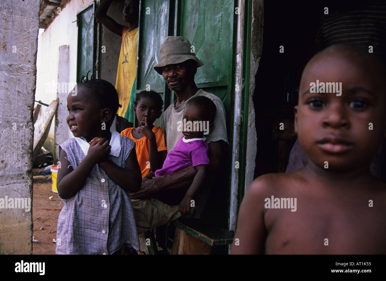 Three generations of a Gambian family The Gambia West Africa Stock ...