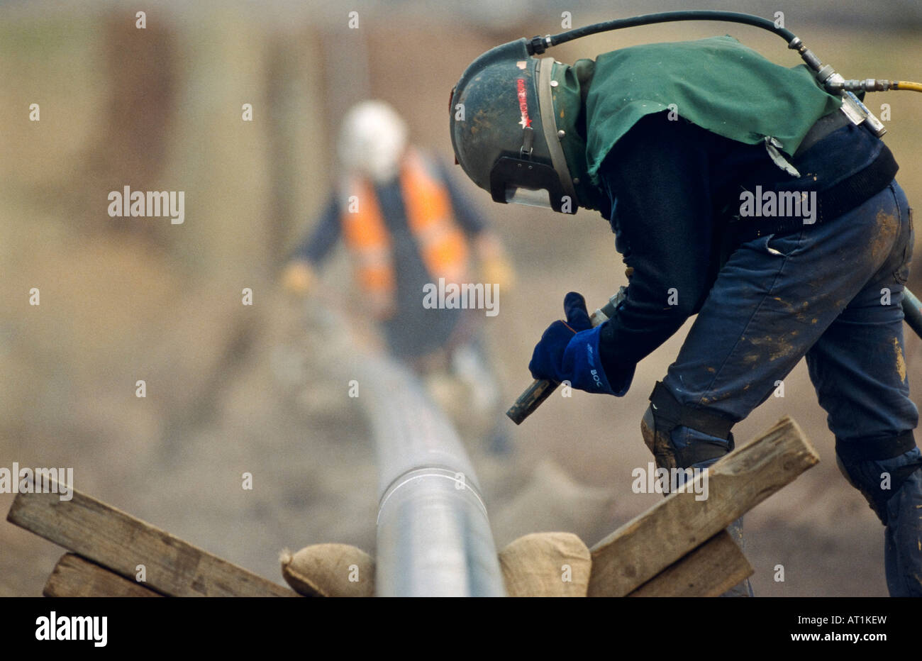 Laying gas pipeline Australia Stock Photo - Alamy
