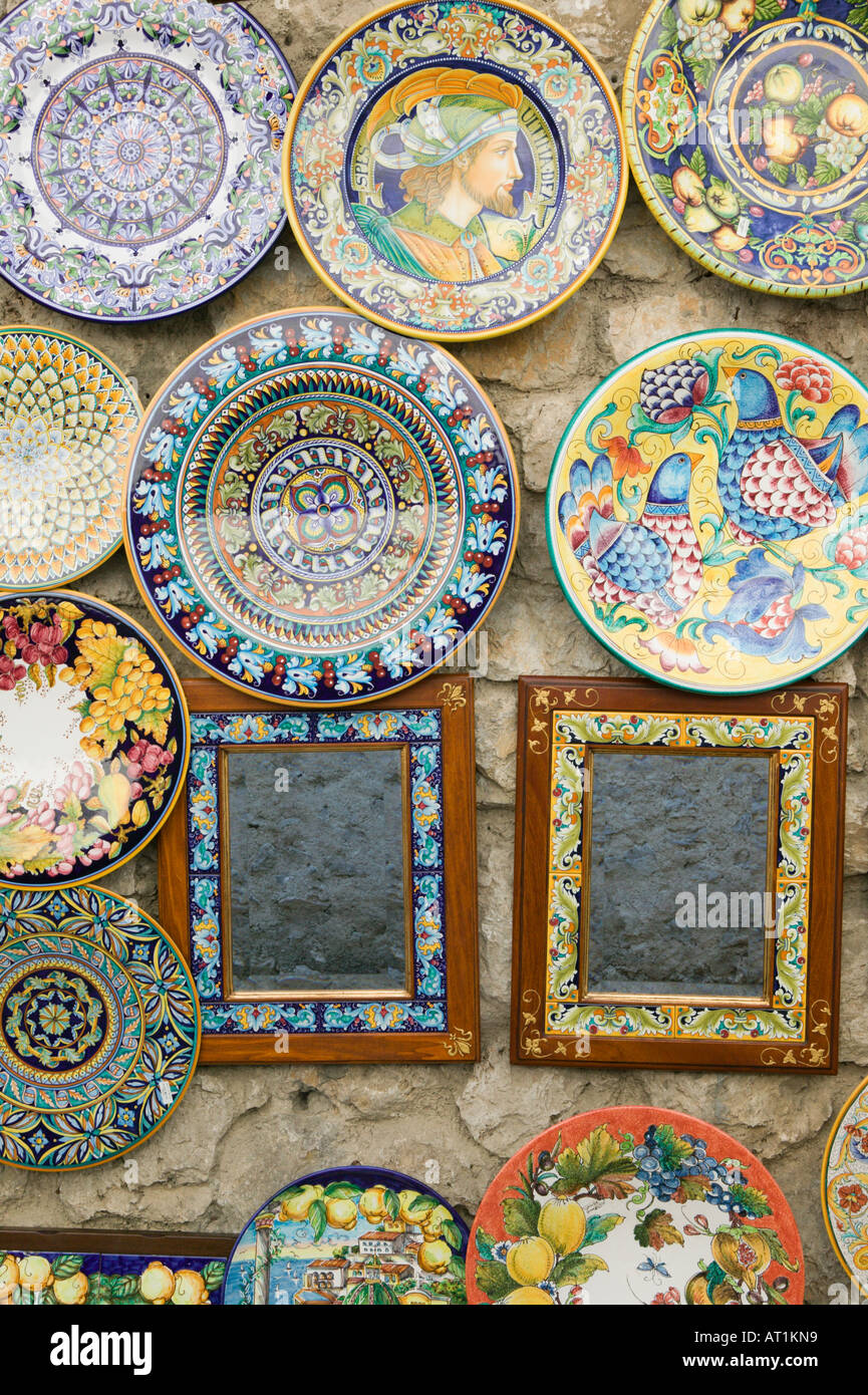 Europe, Italy, Campania, (Amalfi Coast), Ravello: Ceramic Souvenirs ...