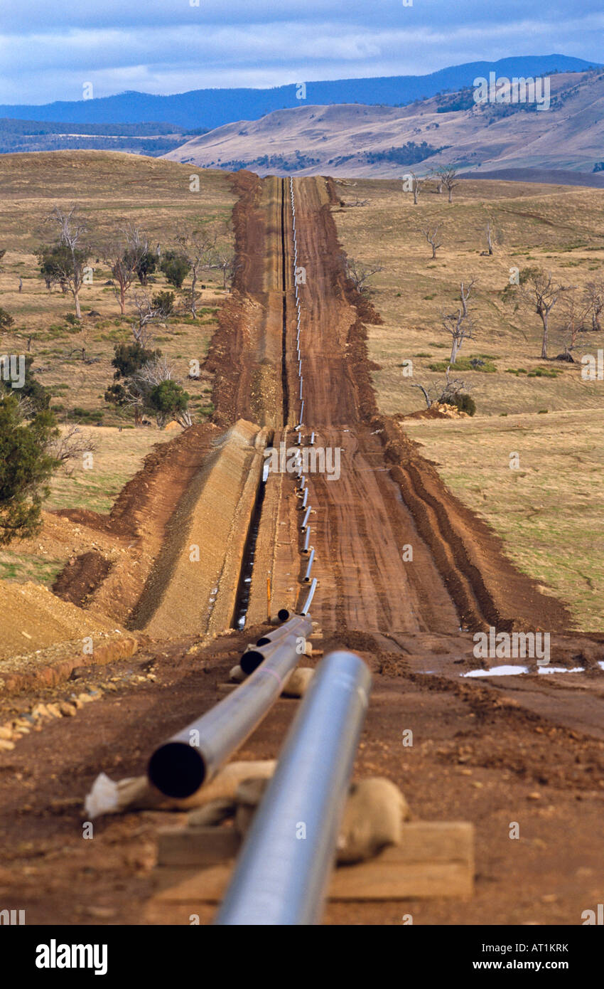 Laying gas pipeline Australia Stock Photo - Alamy