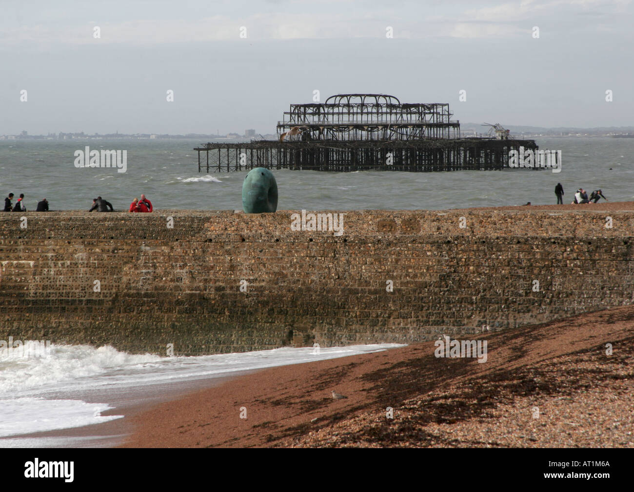 Remains of burnt out West Pier at Brighton, England Stock Photo - Alamy