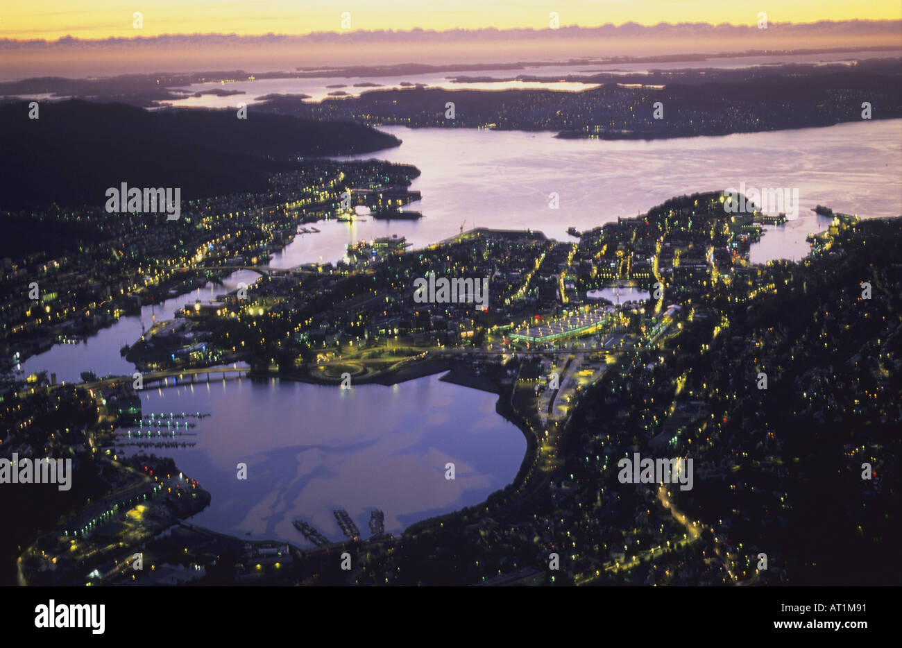 Aerial view of Bergen Norway Stock Photo - Alamy