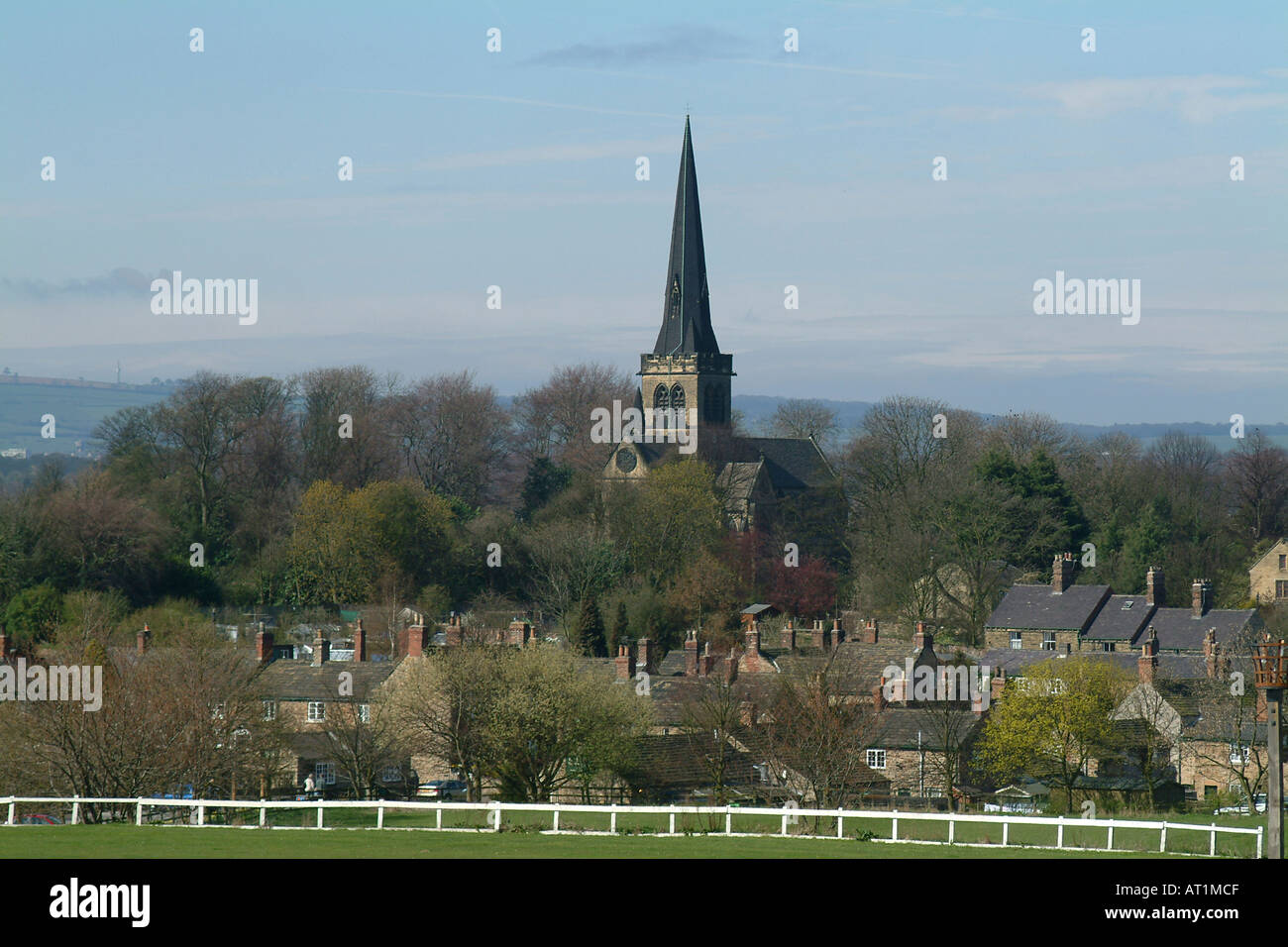 A panorama of the village of Wentworth Rotherham South Yorkshire Stock ...