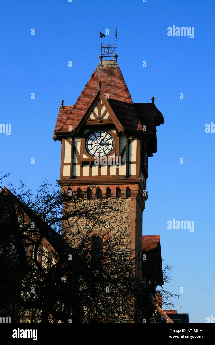 ledbury town centre clock herefordshire england uk gb Stock Photo - Alamy
