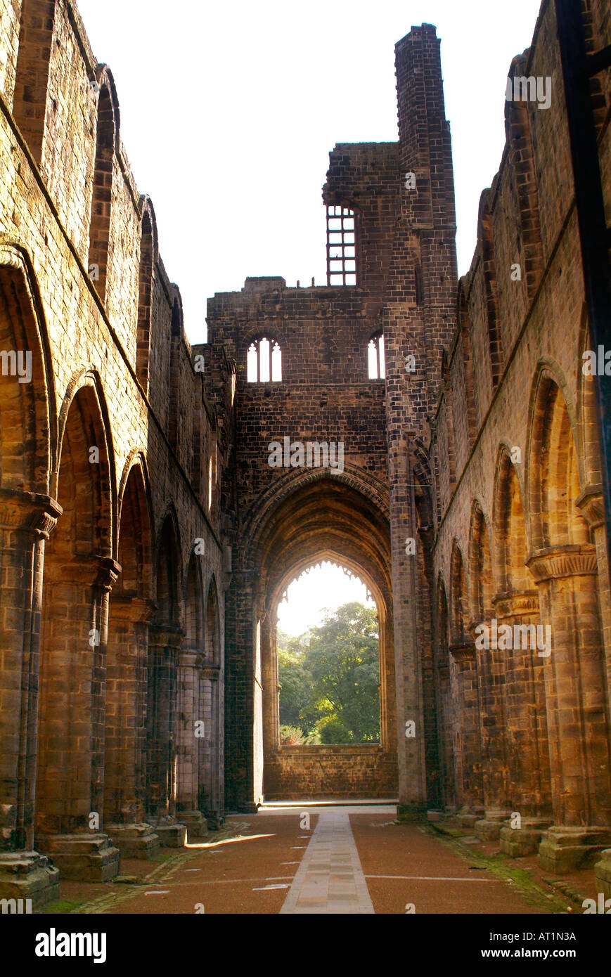 The an interior view of the nave looking towards the east window and ...