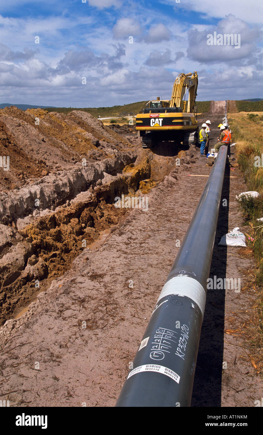 Laying gas pipeline Australia Stock Photo - Alamy