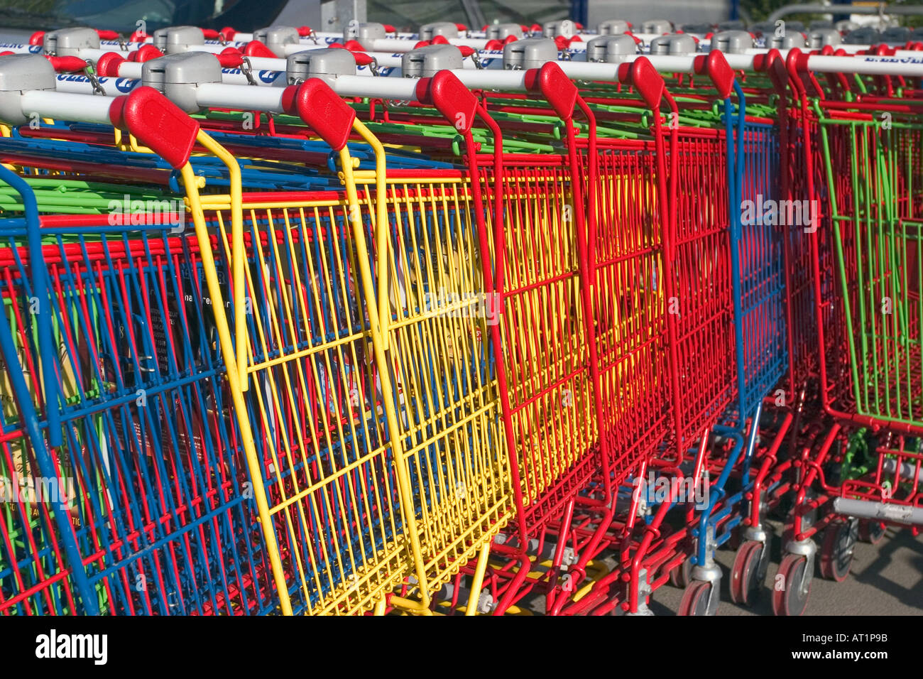 original colored Caddies lines in france Stock Photo - Alamy