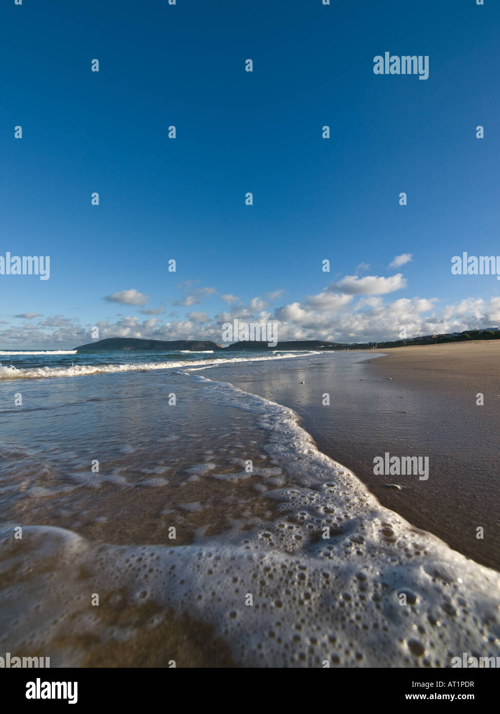 View of Plettenberg Bay Solar Beach towards the Robberg Nature Reserve ...