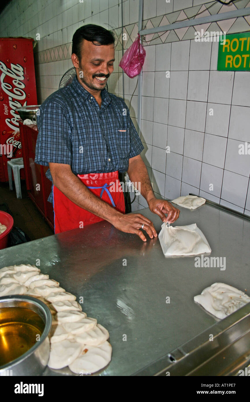 Making roti canai Malaysia, a local favourite usually taken with teh ...