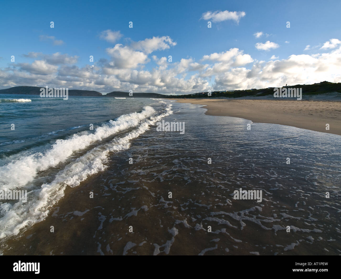 View of Plettenberg Bay Solar Beach towards the Robberg Nature Reserve ...