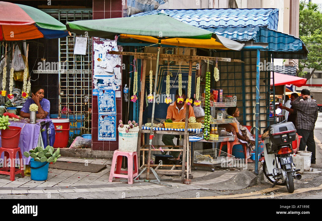 Hindu temple market stalls Malaysia Stock Photo - Alamy
