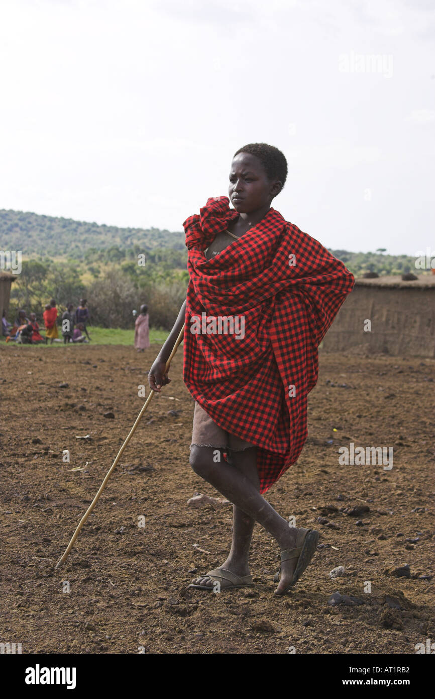 Maasai village people Masai Mara Stock Photo - Alamy