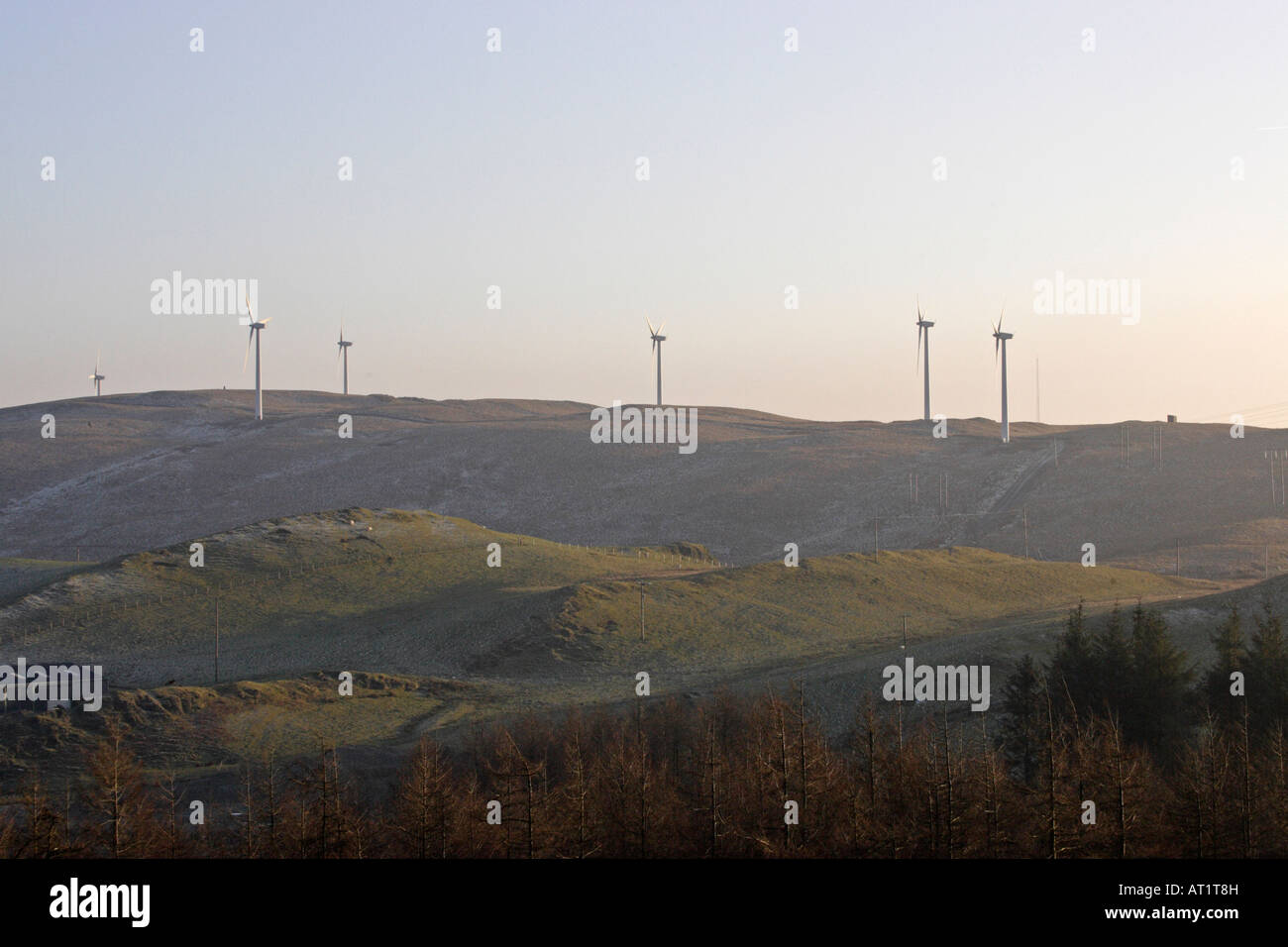 Wind Farm in Wales Stock Photo - Alamy