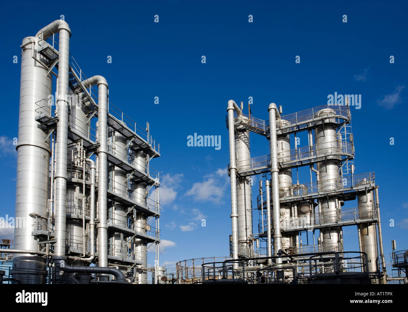 The neutral grain stills at the Syral UK distillery Stock Photo - Alamy