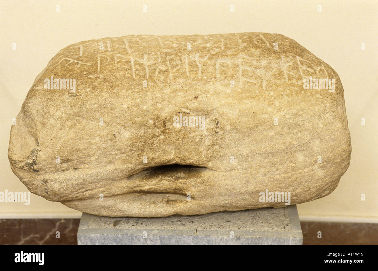 Weight stone The 6th century b C Olympia Greece Stock Photo - Alamy